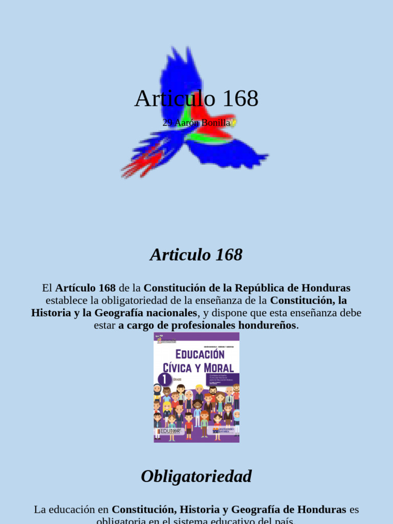 Articulo 168 | PDF