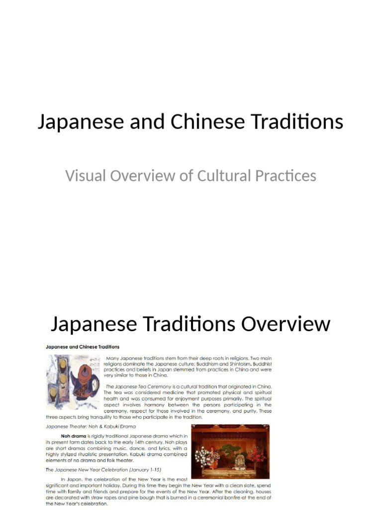 Japanese Chinese Traditions Slideshow | PDF