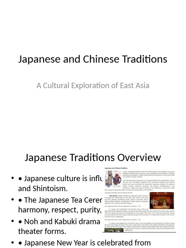 Japanese Chinese Traditions Text and Visuals | PDF