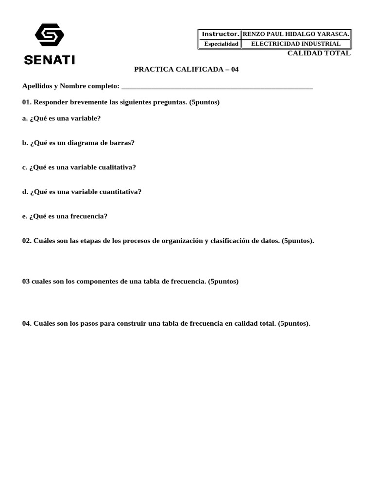 Calidad Total - Senati 2025 - 04 | PDF