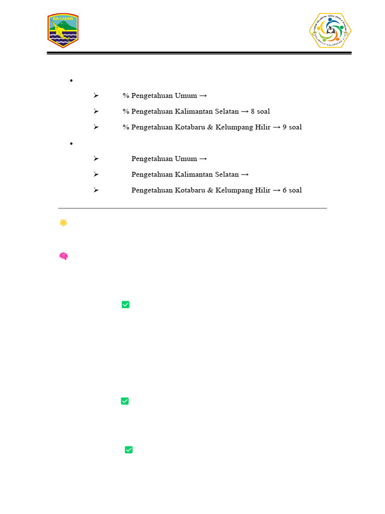 Soal Cerdas Cermat FOS | PDF