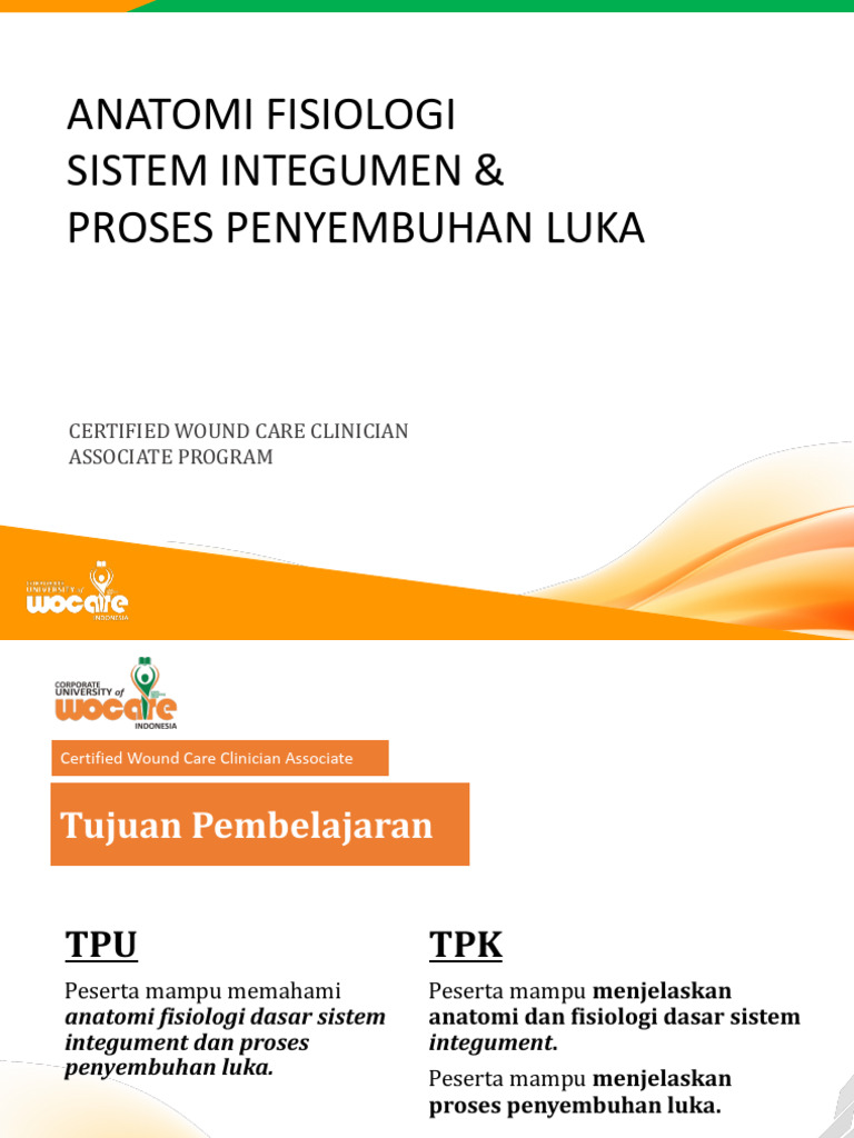 CWCCA - Anatomi Fisiologi Proses Penyembuhan Luka | PDF | Healing | Wound Healing