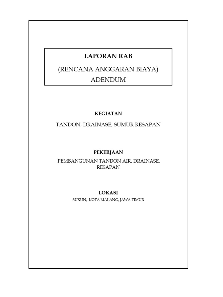 Realcost_upah Dan Bahan | PDF