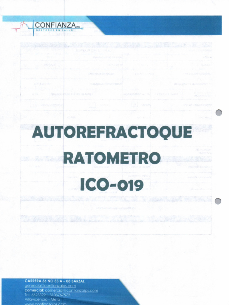 Auto Refract o Metro | PDF
