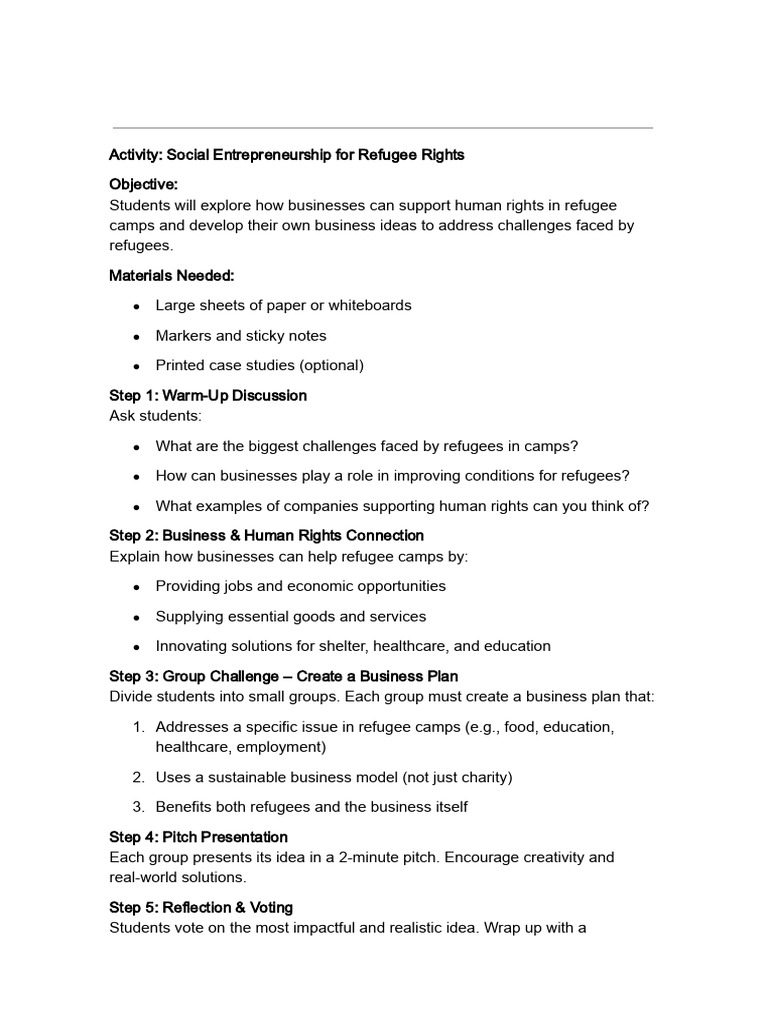Refugee Camps | PDF