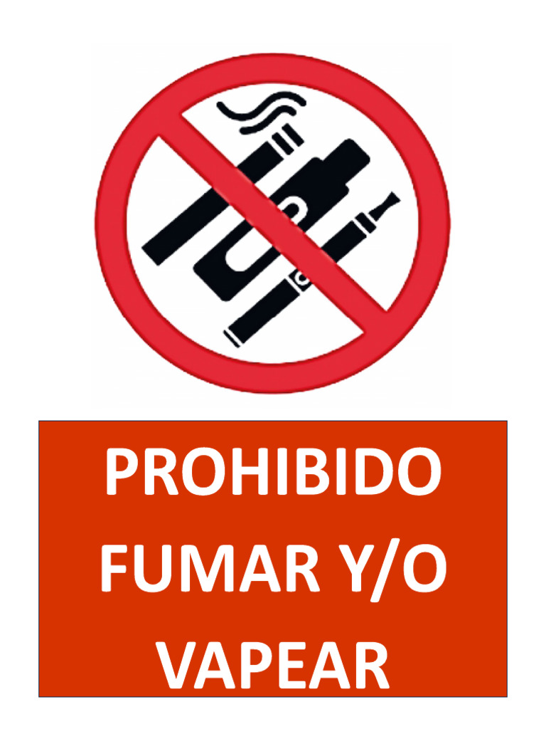 Prohibido Fumar y Vapear | PDF