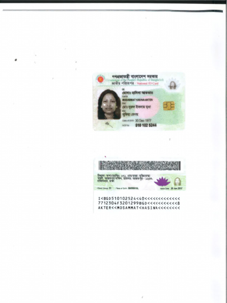 Hasina Updated NID | PDF