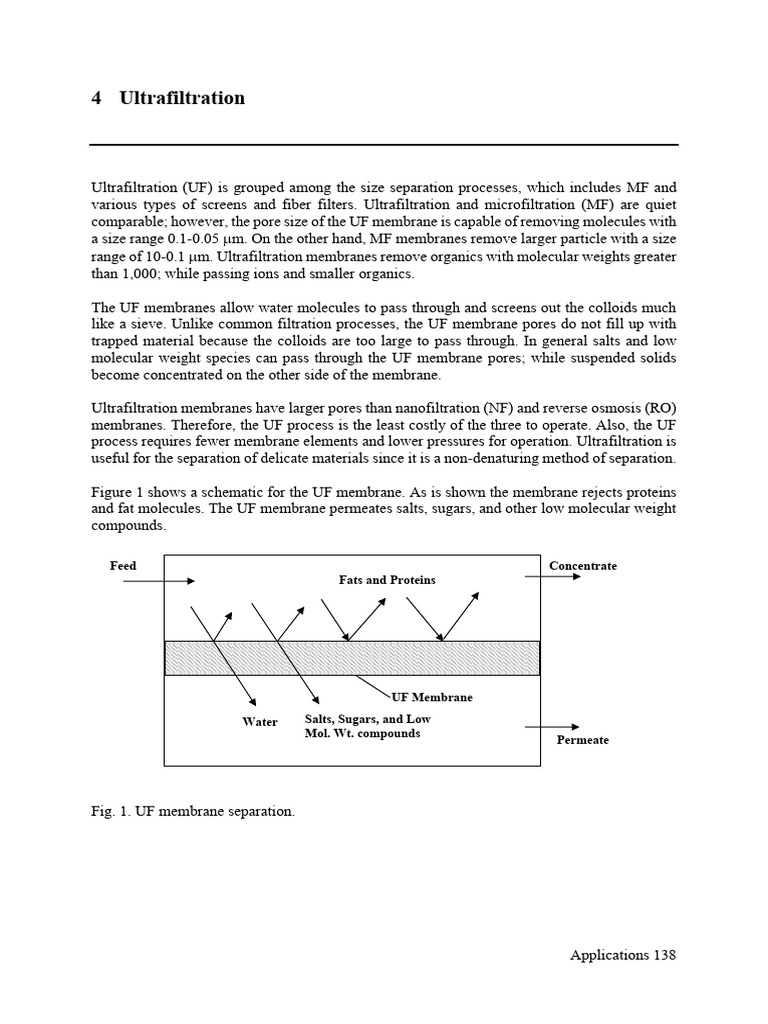 Chapter 4 Ultrafiltration Pdf Membrane Environmental Issues With Water