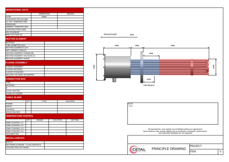 Project Datasheet Flange Immersion Heater en | PDF | Mechanical Engineering | Home Appliance