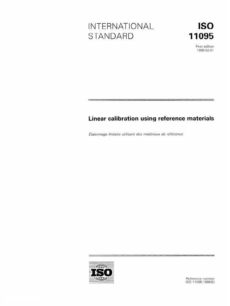 ISO 11095: Linear Calibration Guide | PDF | Errors And Residuals | Variance