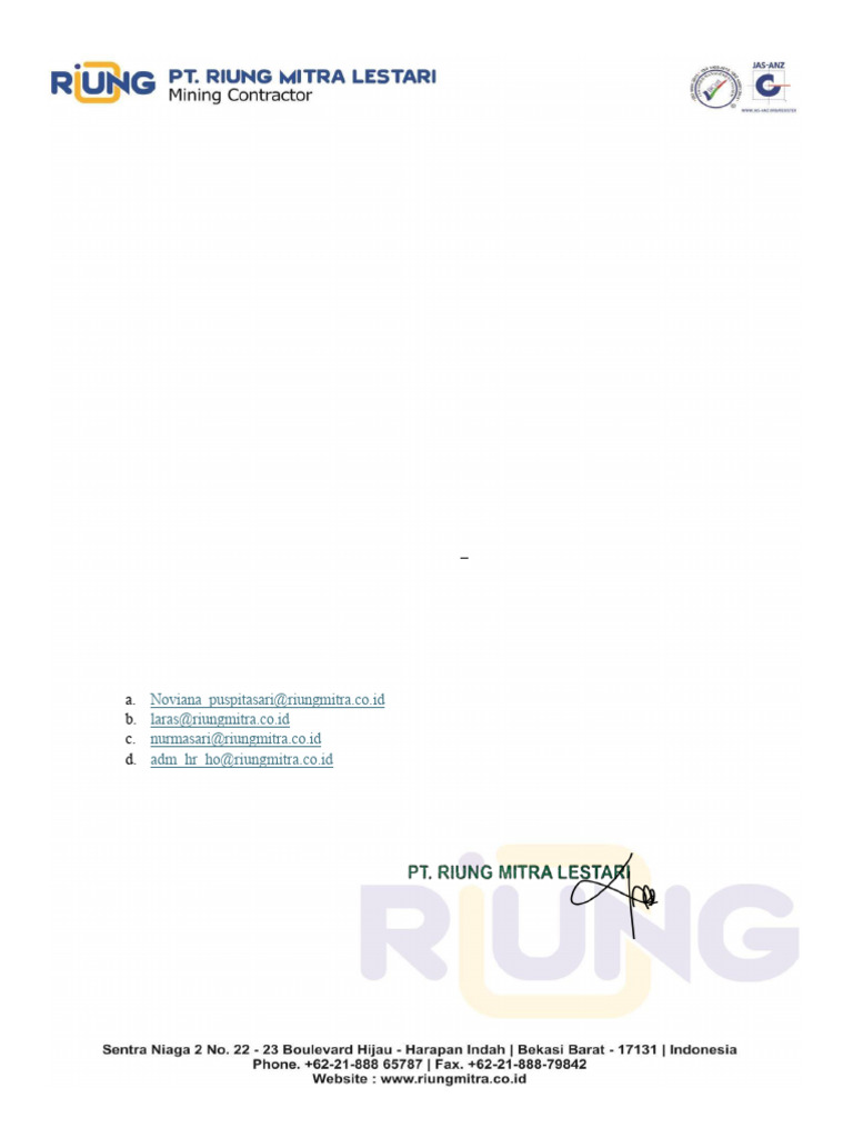 Surat Pengantar MCU Lengkap - Karyawan Baru - 118 - Fajar Septian | PDF