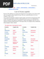 Asian Countries, Capitals, and Flags | PDF