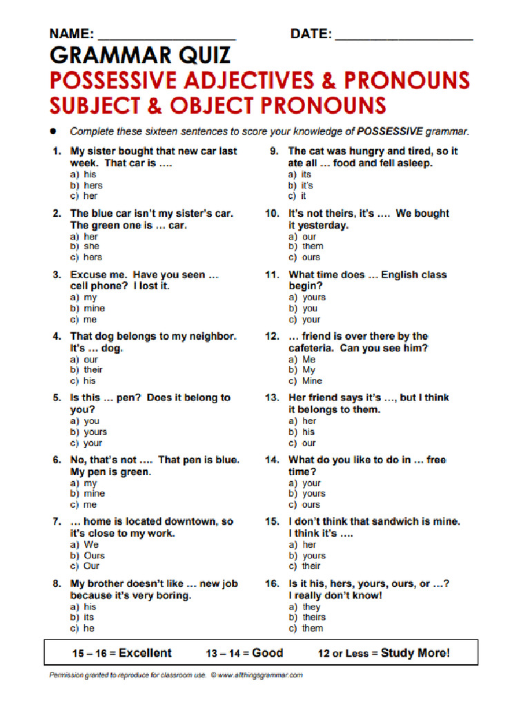 Pronouns Workshop | PDF