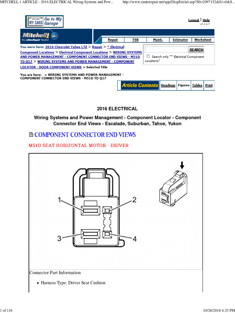 Component Connector End Views M51D To Q17 | PDF | Electrical Connector ...