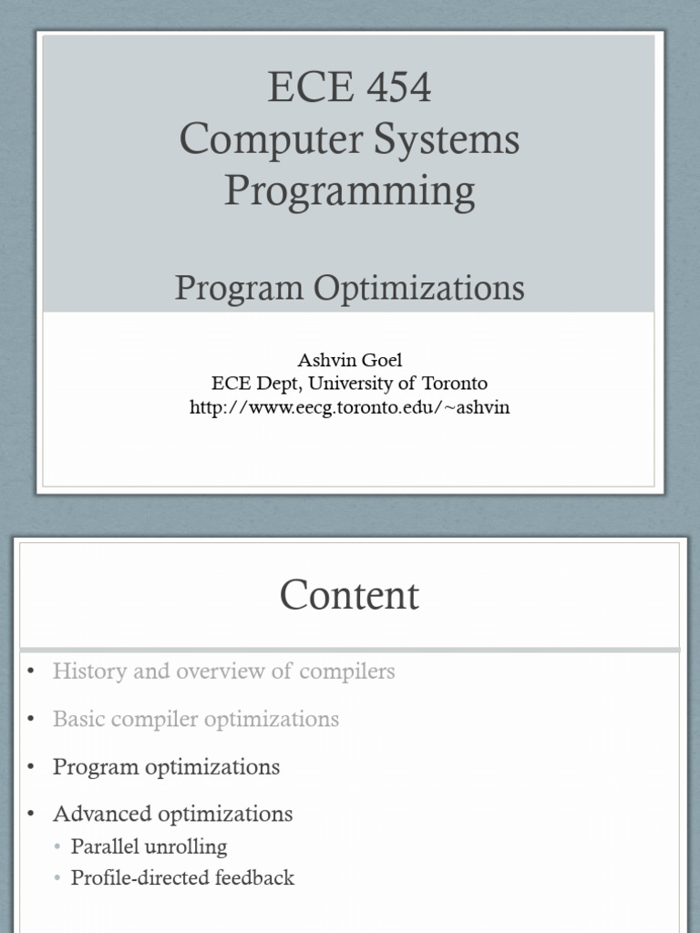 Lec03 1 Program Optimizations | PDF | Integer (Computer Science) | Program Optimization