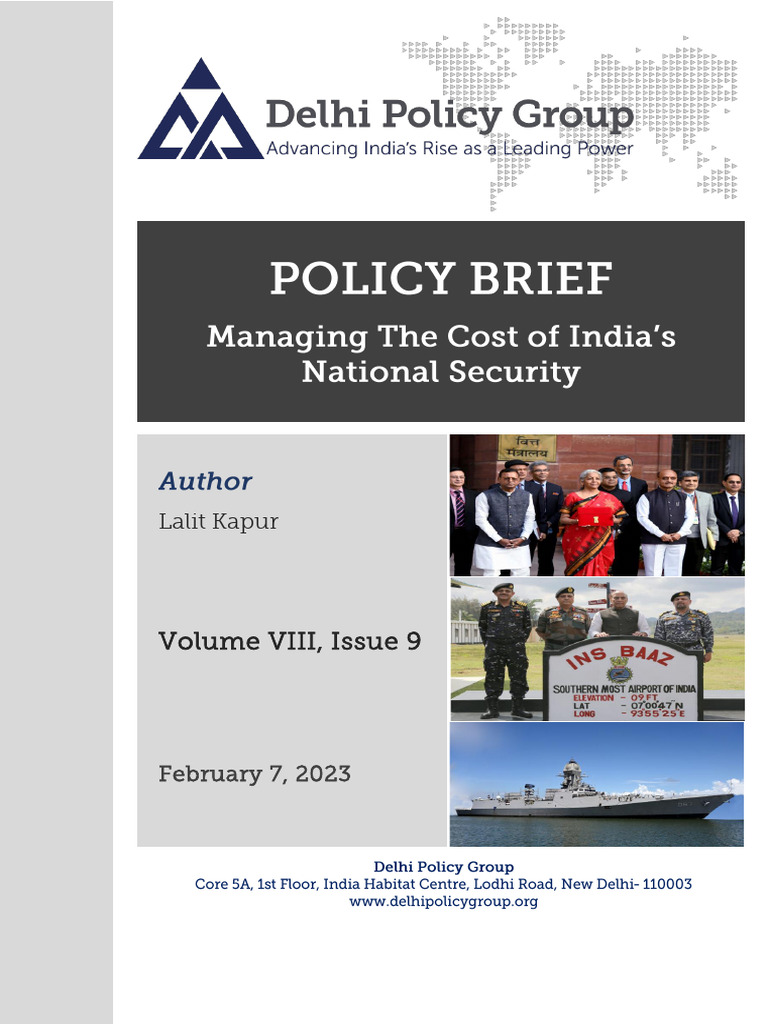 Managing The Cost of India's National Security | PDF | Government ...