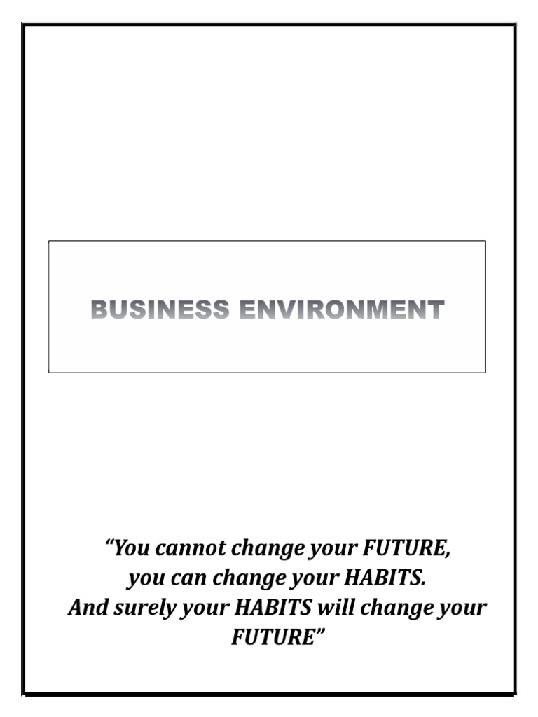 Business Environment | PDF