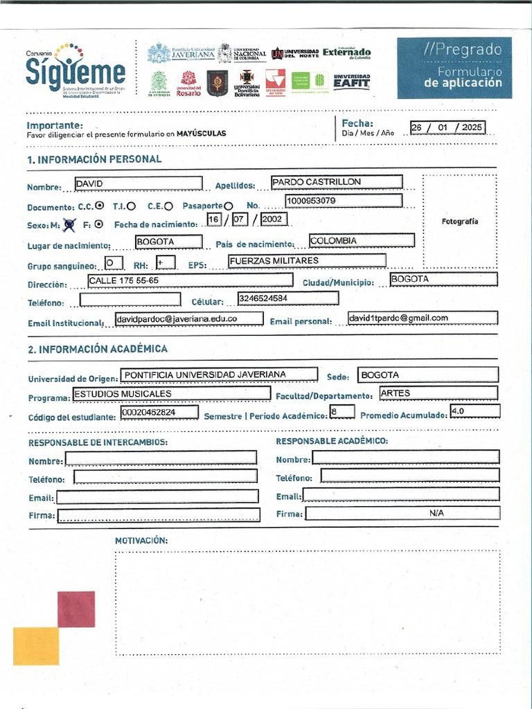 David Pardo Sigueme ACTUALIZADO | PDF