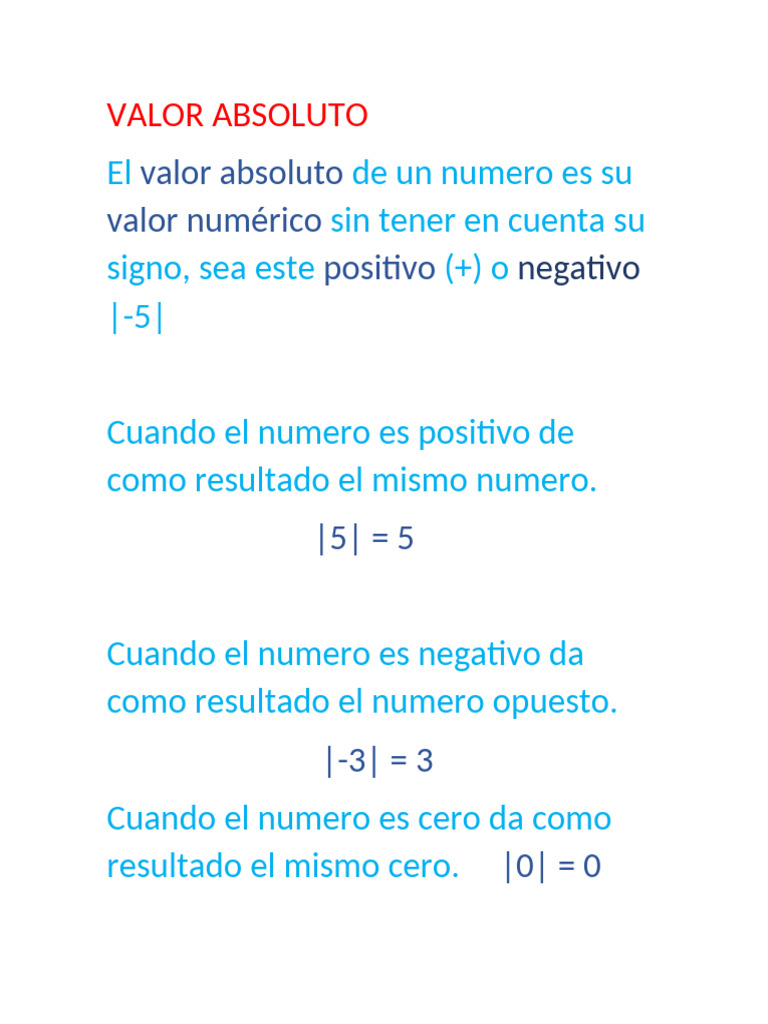 Valor Absoluto | PDF