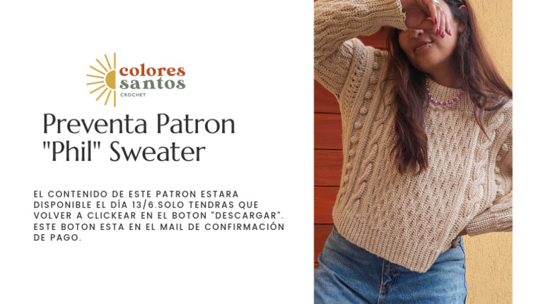 Patrón de Suéter "Phil" en Preventa | PDF