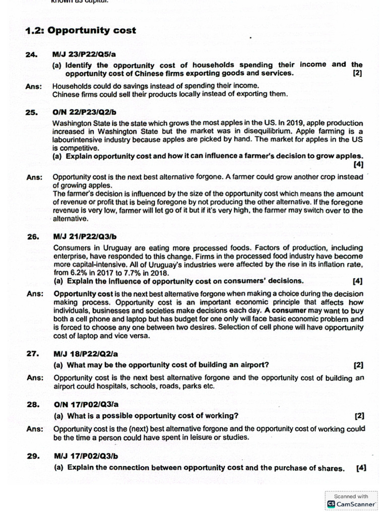 Eco IG2 Practice Worksheets For EOY Exam | PDF