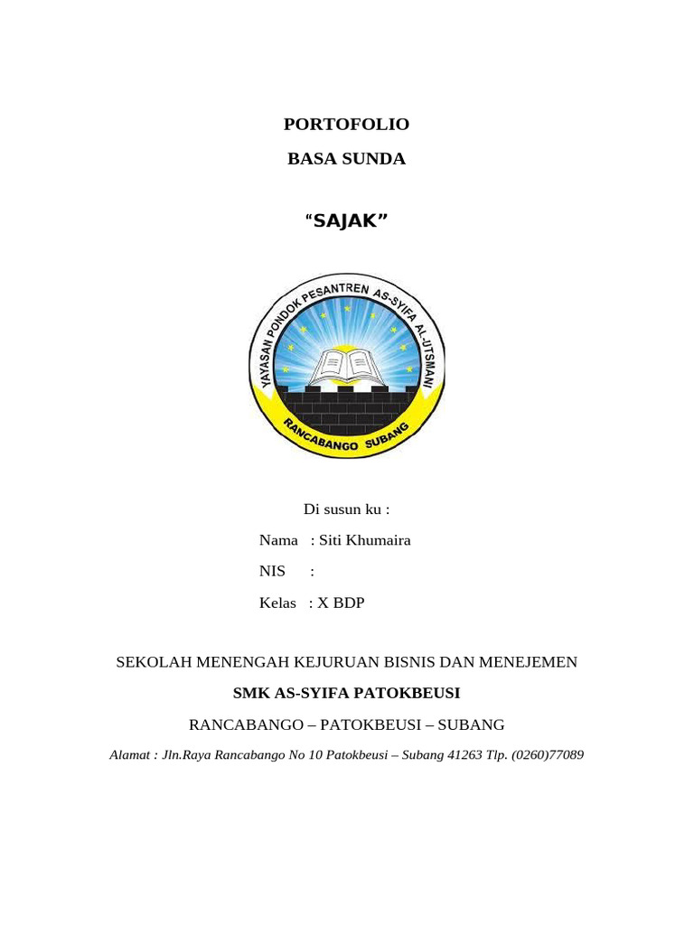 Portofolio Sajak | PDF