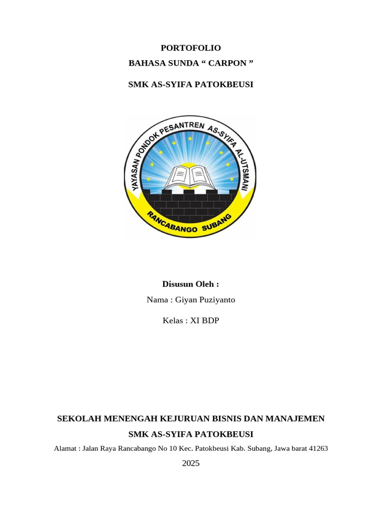 Portofolio B Sunda | PDF
