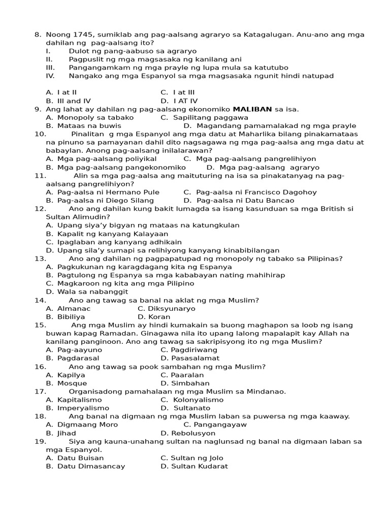 AP5 4th Grading Examination | PDF