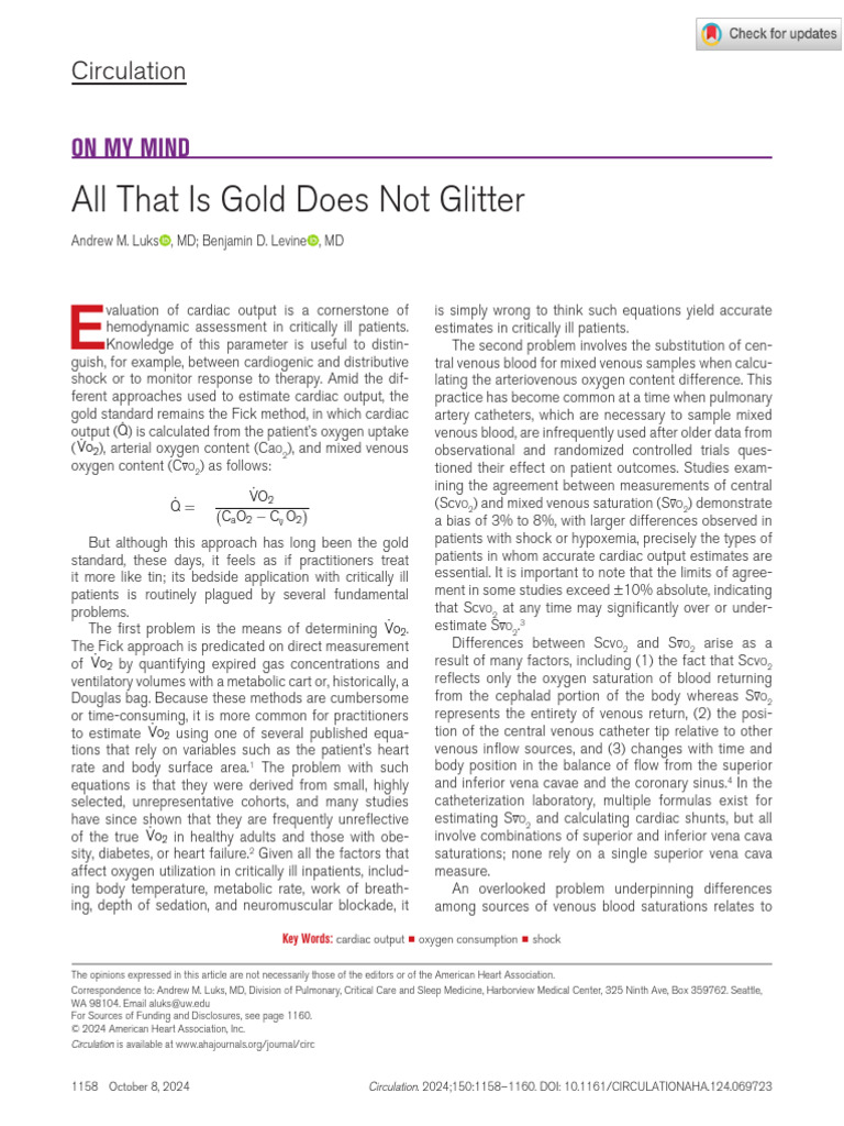 S Luks-Levine-2024-All-That-Is-Gold-Does-Not-Glitter | PDF | Atrium (Heart) | Vein