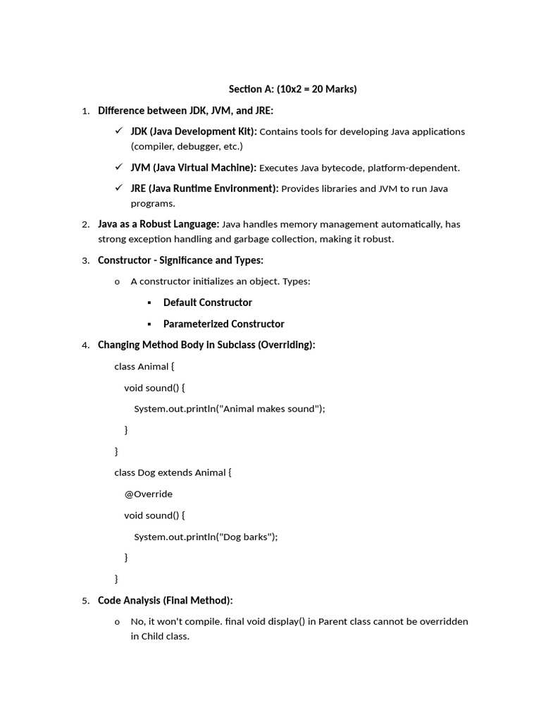 Java Programming Concepts Explained | PDF | Method (Computer ...