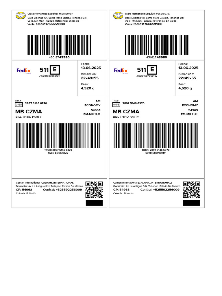 Shipment Labels 250615143455 | PDF