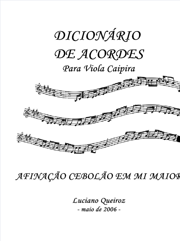 Dicionário de Acordes para Viola Caipira | PDF | Acorde (música ...