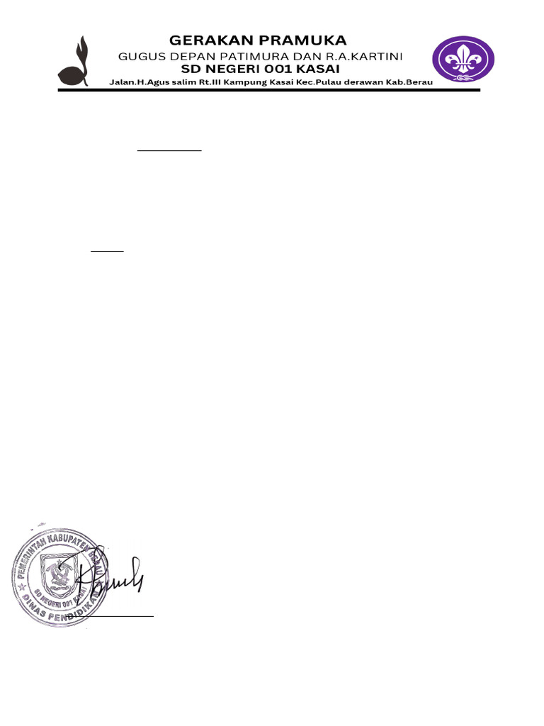 Undangan Persami di SDN 001 Kasai | PDF