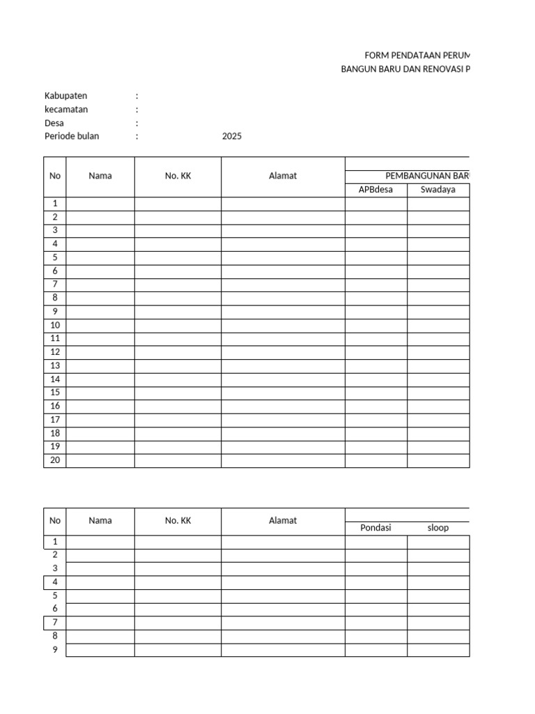 Contoh Cover RKP Desa 2025 | PDF