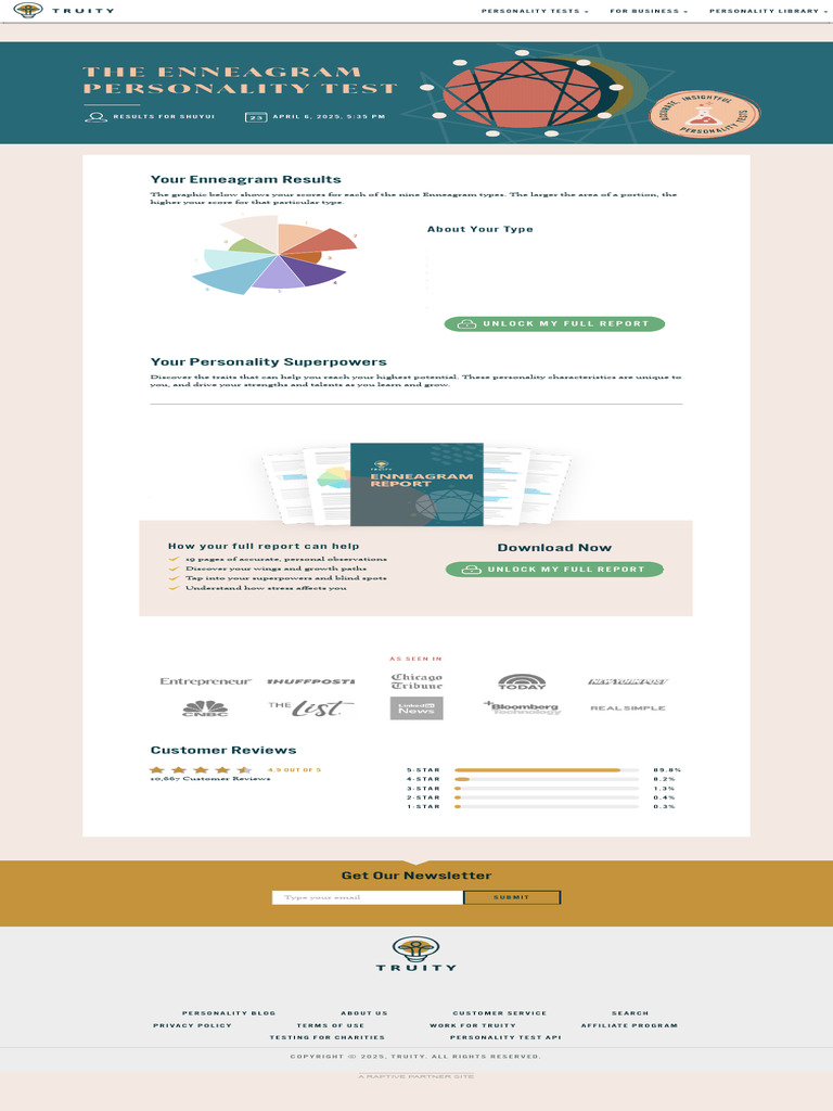 The Enneagram Personality Test Truity | PDF | Psychology | Behavioural ...