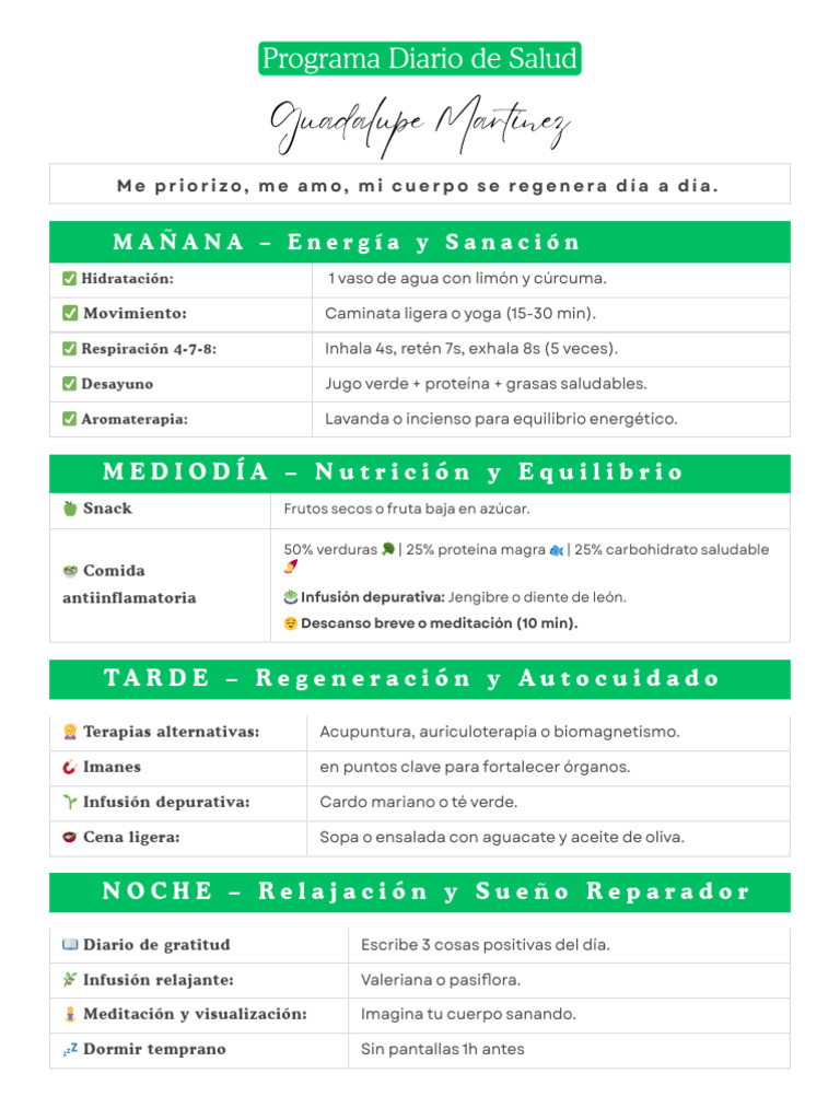Programa Diario de Salud | PDF