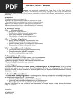Sample Back To Office Report | PDF