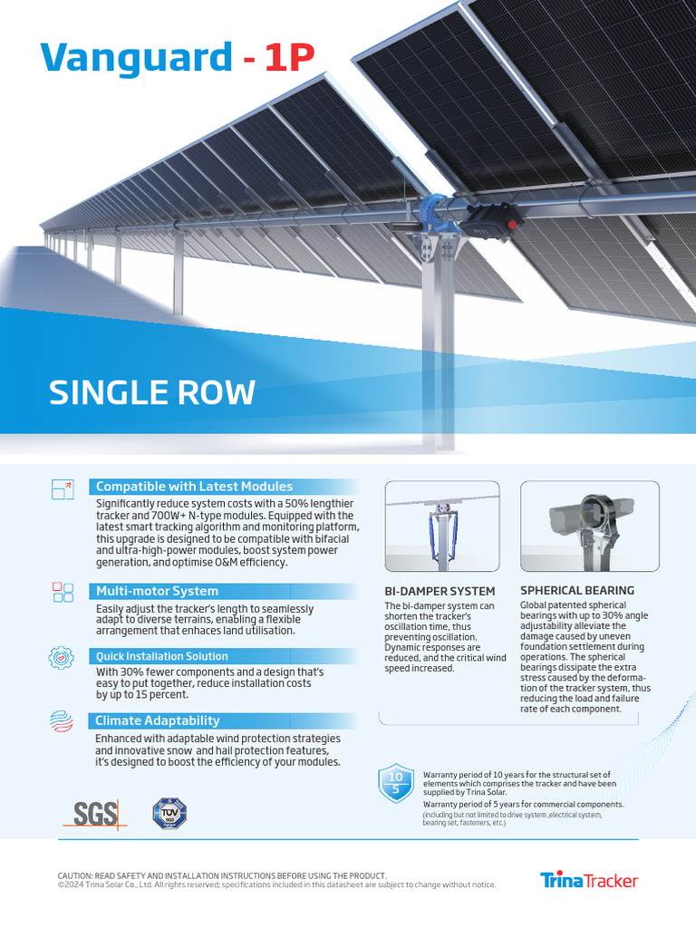 Trina Solar Tracker Datasheet | PDF