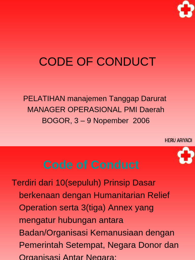 Code of Conduct | PDF