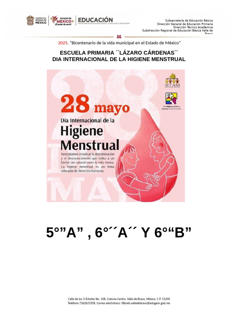 Informe Enapea 28 Mayo | PDF | Menstruación