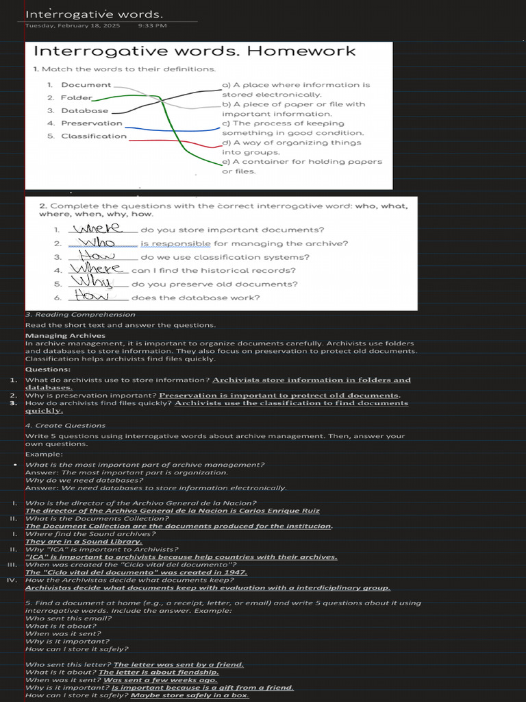 Interrogative Words | PDF