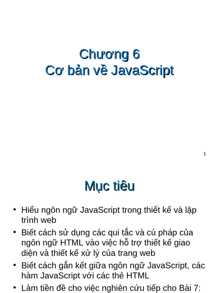 Bai 6 - Co Ban Ve JavaScript | PDF