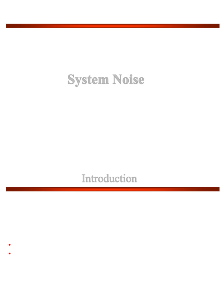 System Noise (Unit V) | PDF | Signal To Noise Ratio | Signal Processing