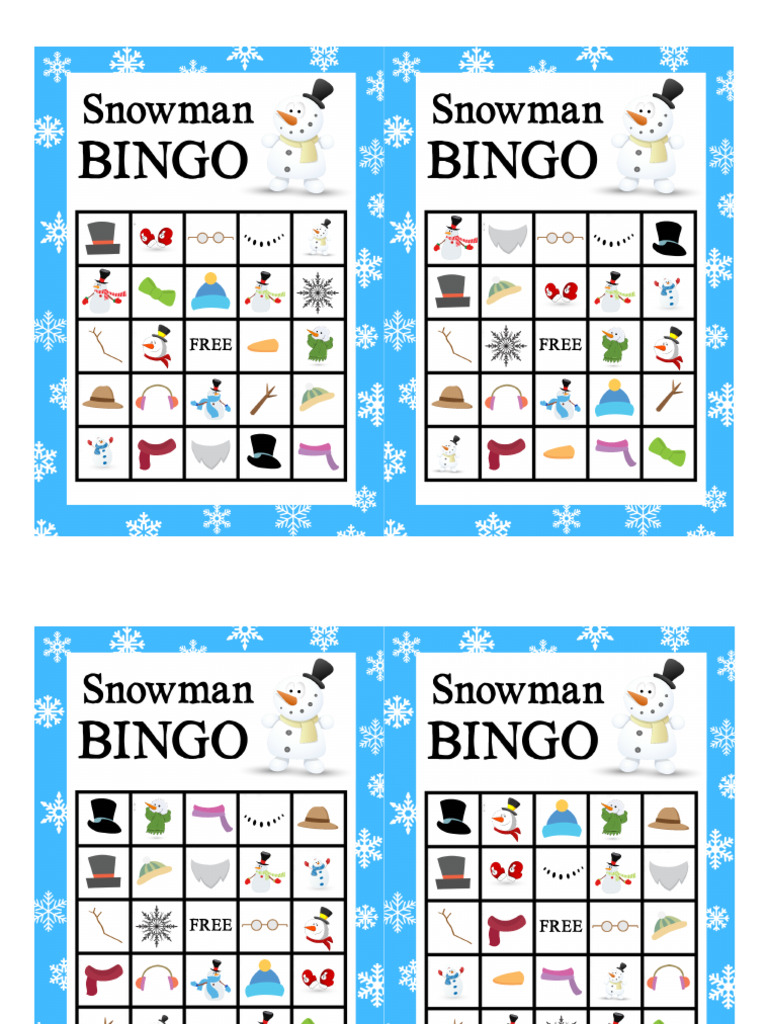 Snowman Bingo | PDF