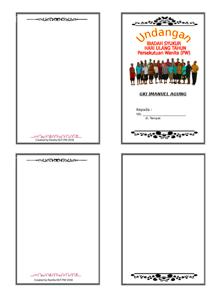 Undangan Hut PW | PDF