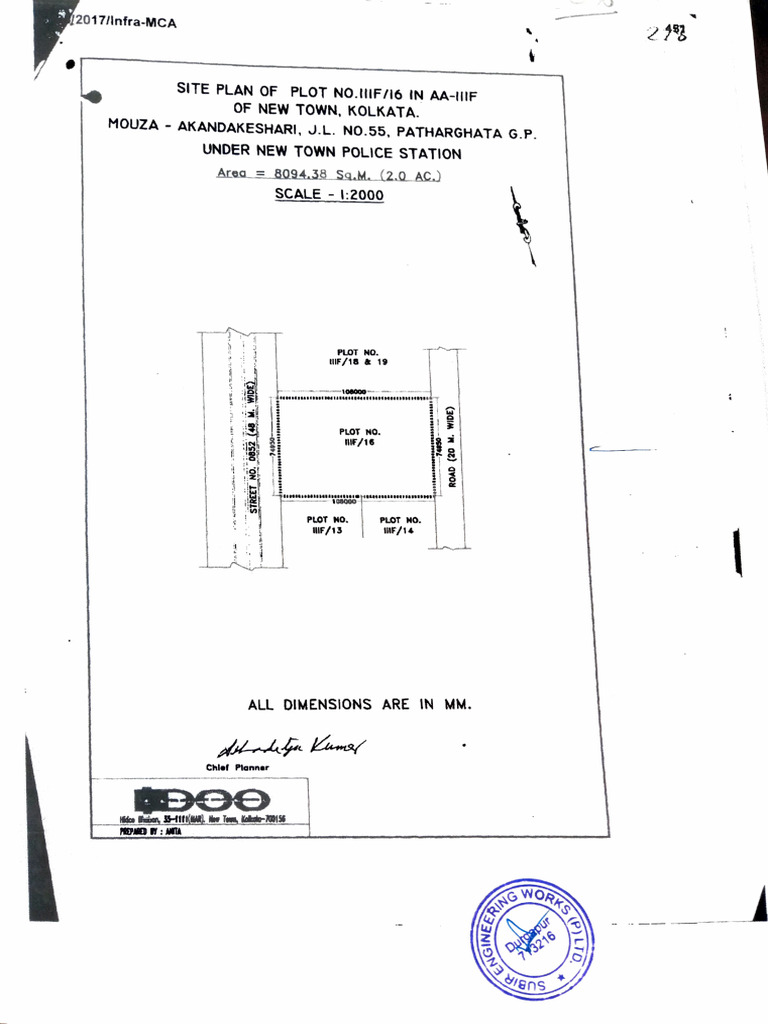 Plot Plan of Corporate Bhawan at New Town, Kolkata | PDF