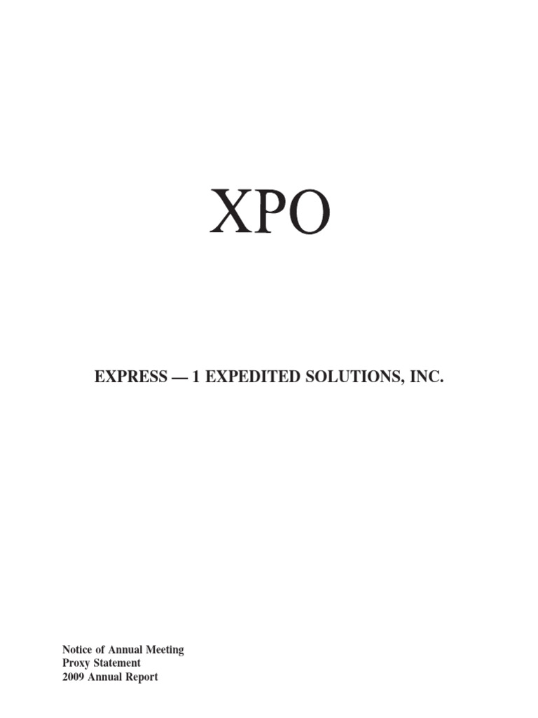 Xpo 2009 | PDF | Proxy Voting | Board Of Directors