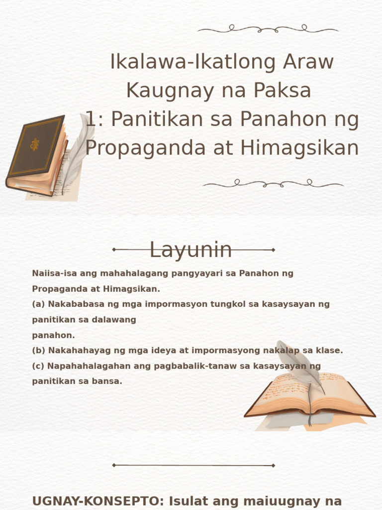Ikalawa Ikatlong Araw Kaugnay Na Paksa 1 Panitikan Sa Panahon NG Propaganda at Himagsikan ...