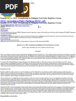 RA 10611 or The Food Safety Act of 2013 | PDF | Food Safety | Foods