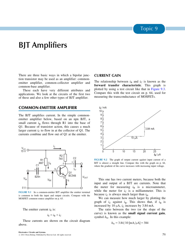 BJT Amplifier Basics and Applications | PDF | Amplifier | Bipolar ...